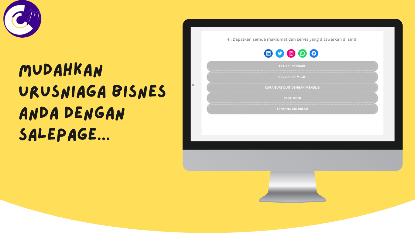 Salepage bantu mudahkan urus niaga bisnes – Cik Milah Creative Media